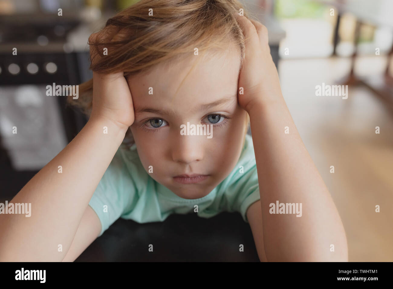 Boy hands on head hi-res stock photography and images - Alamy