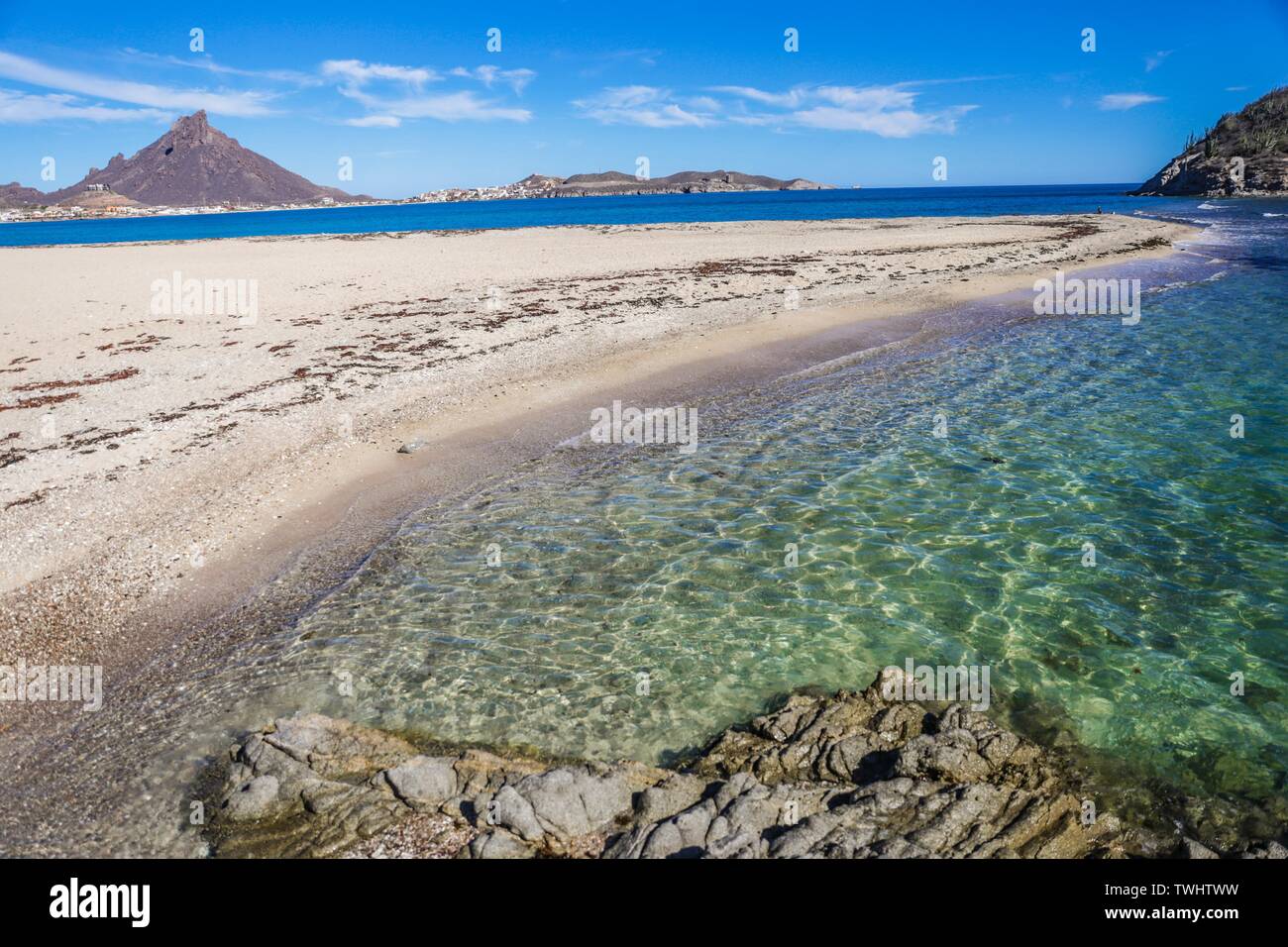 Beach. Bay of San Carlos, Sonora, Mexico. Gulf of California. Sea of ...