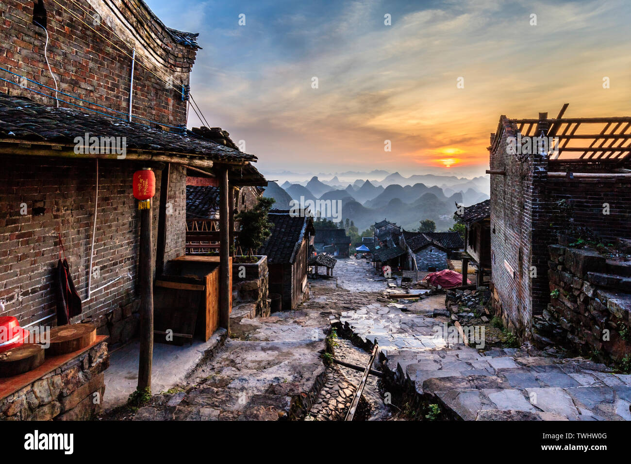 Nangang Pai Yaozhai sunrise Stock Photo - Alamy