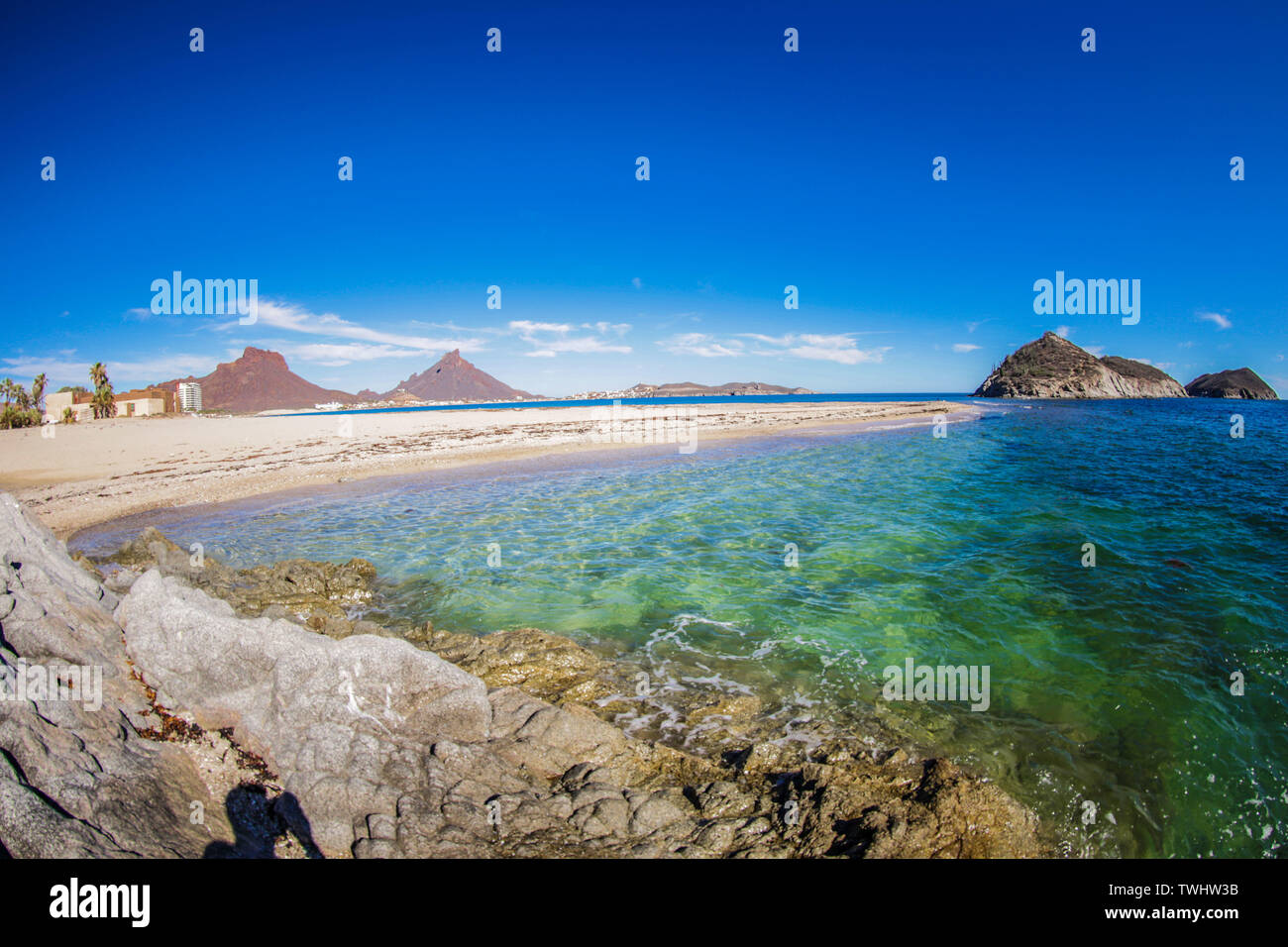Beach. Bay of San Carlos, Sonora, Mexico. Gulf of California. Sea of ...