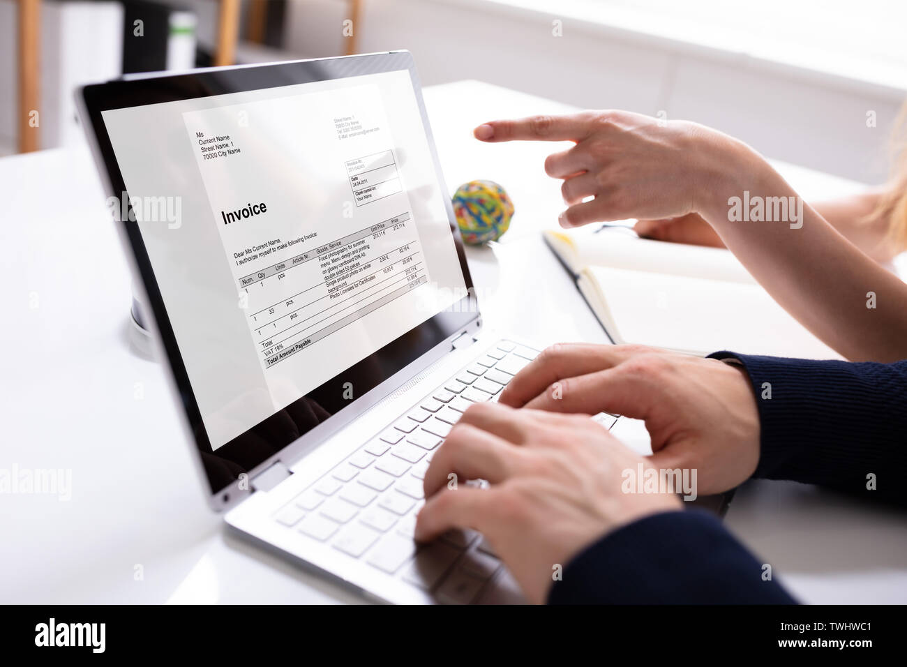 Device for typing and pointing hi-res stock photography and images - Alamy