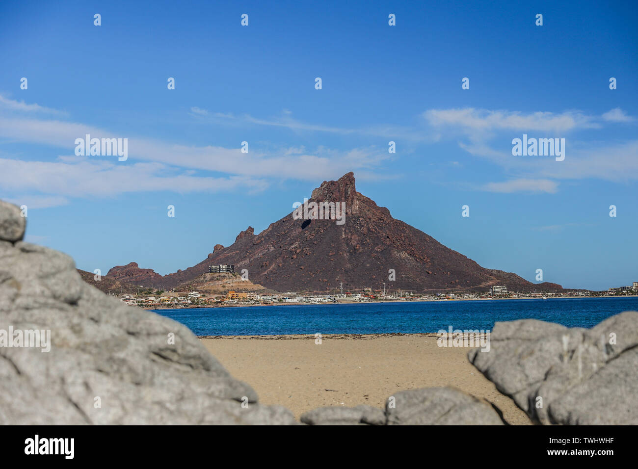 Beach. Bay of San Carlos, Sonora, Mexico. Gulf of California. Sea of ...