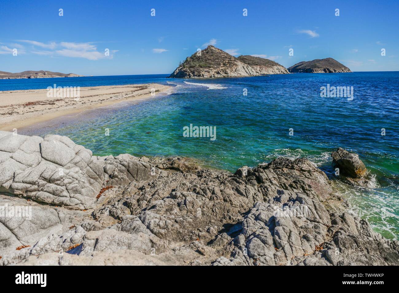 Beach. Bay of San Carlos, Sonora, Mexico. Gulf of California. Sea of ...