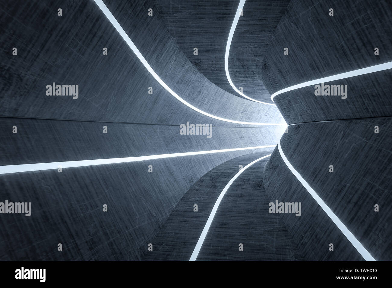 Three-dimensional rendering, curve channels with scattering luminous ...