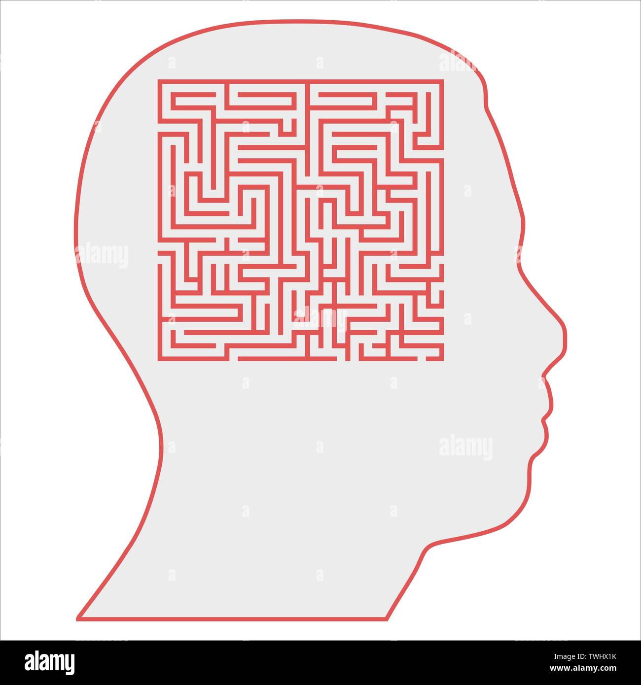 Labyrinth human head. Vector Illustration eps 10 Stock Vector Image ...