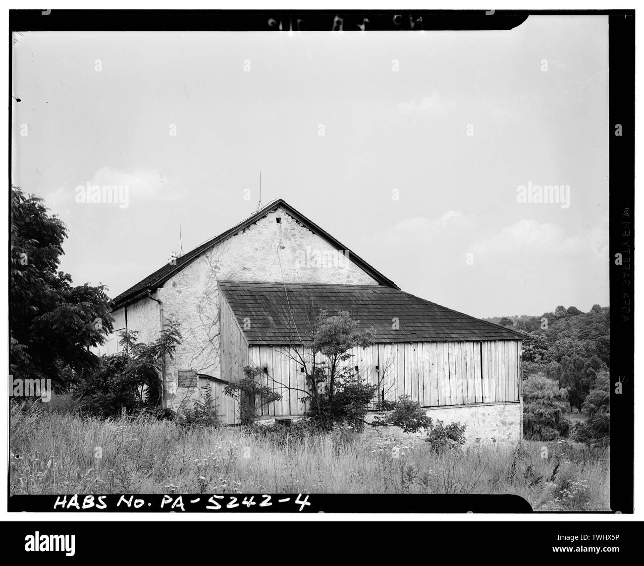 SIDE ELEVATION WITH FOREBAY SHED - Barn, State Route 29 (Charlestown ...