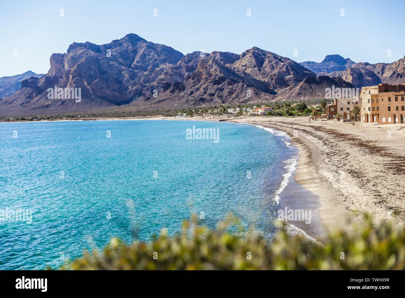Beach. Bay of San Carlos, Sonora, Mexico. Gulf of California. Sea of ...