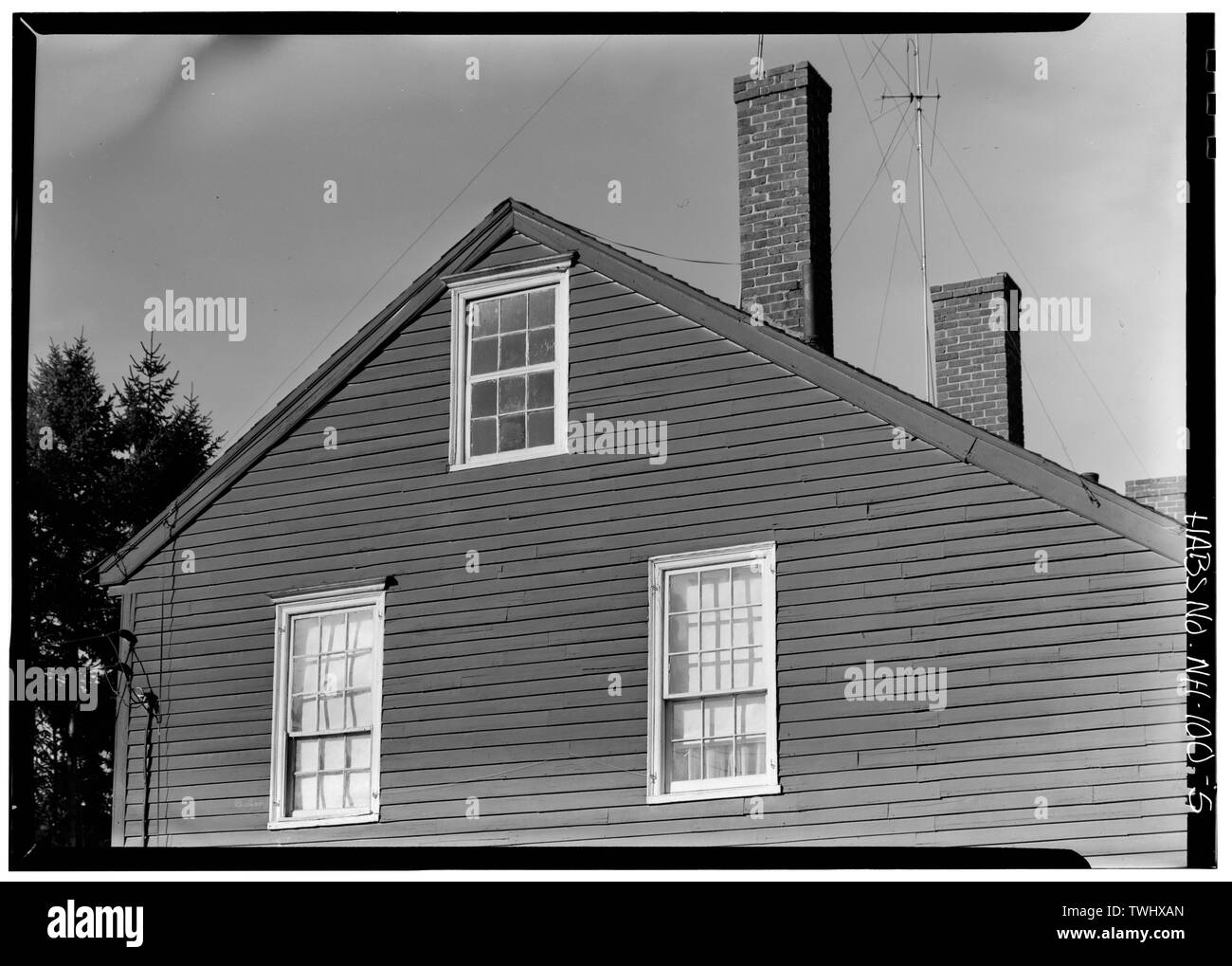 SIDE ELEVATION, SHOWING UPPER STORY WINDOWS - Deacon Penhallow House ...