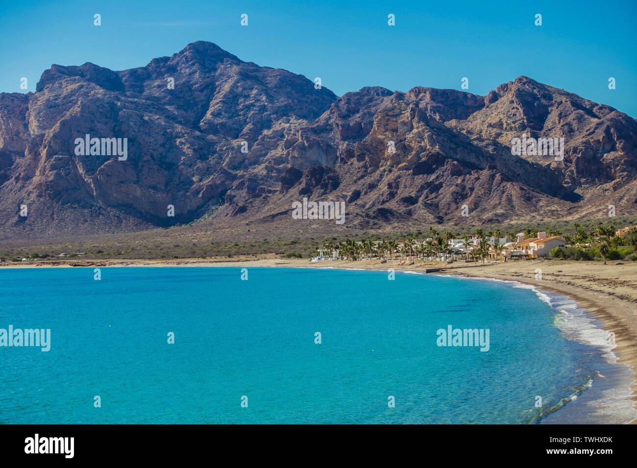 Beach. Bay of San Carlos, Sonora, Mexico. Gulf of California. Sea of ...