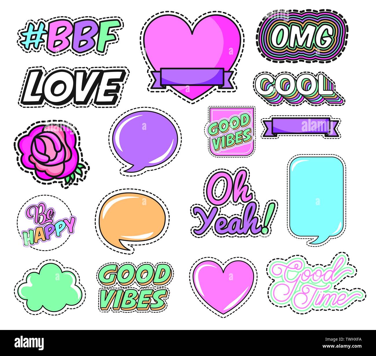 bundle of love and messages pop art style Stock Vector Image & Art - Alamy