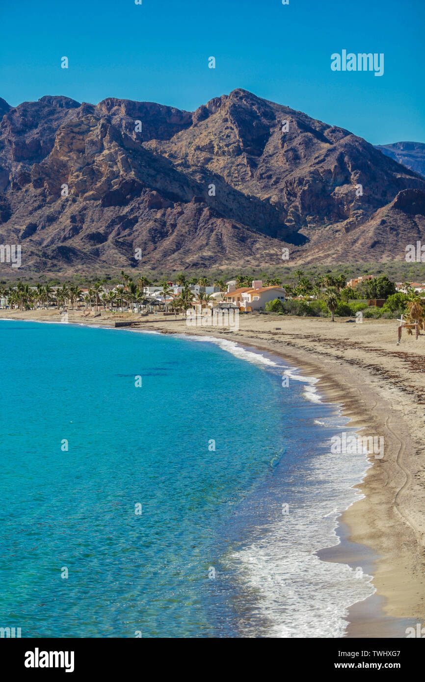 Beach. Bay of San Carlos, Sonora, Mexico. Gulf of California. Sea of ...