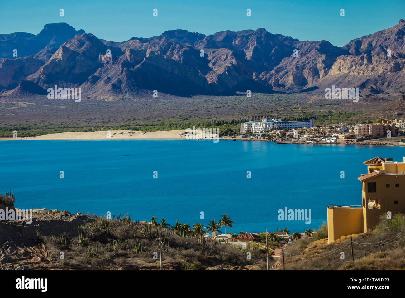 Beach. Bay of San Carlos, Sonora, Mexico. Gulf of California. Sea of ...