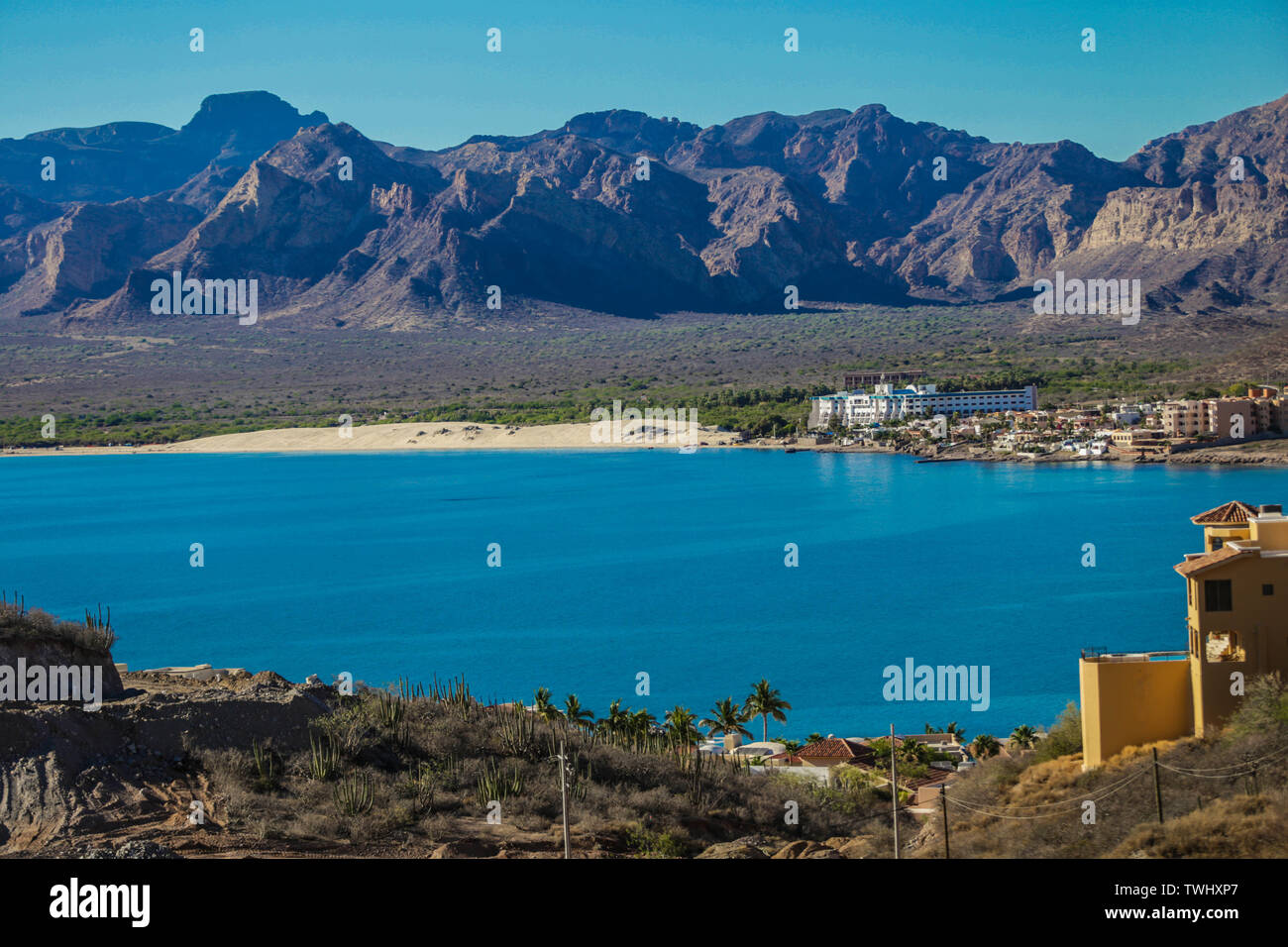 Beach. Bay of San Carlos, Sonora, Mexico. Gulf of California. Sea of ...