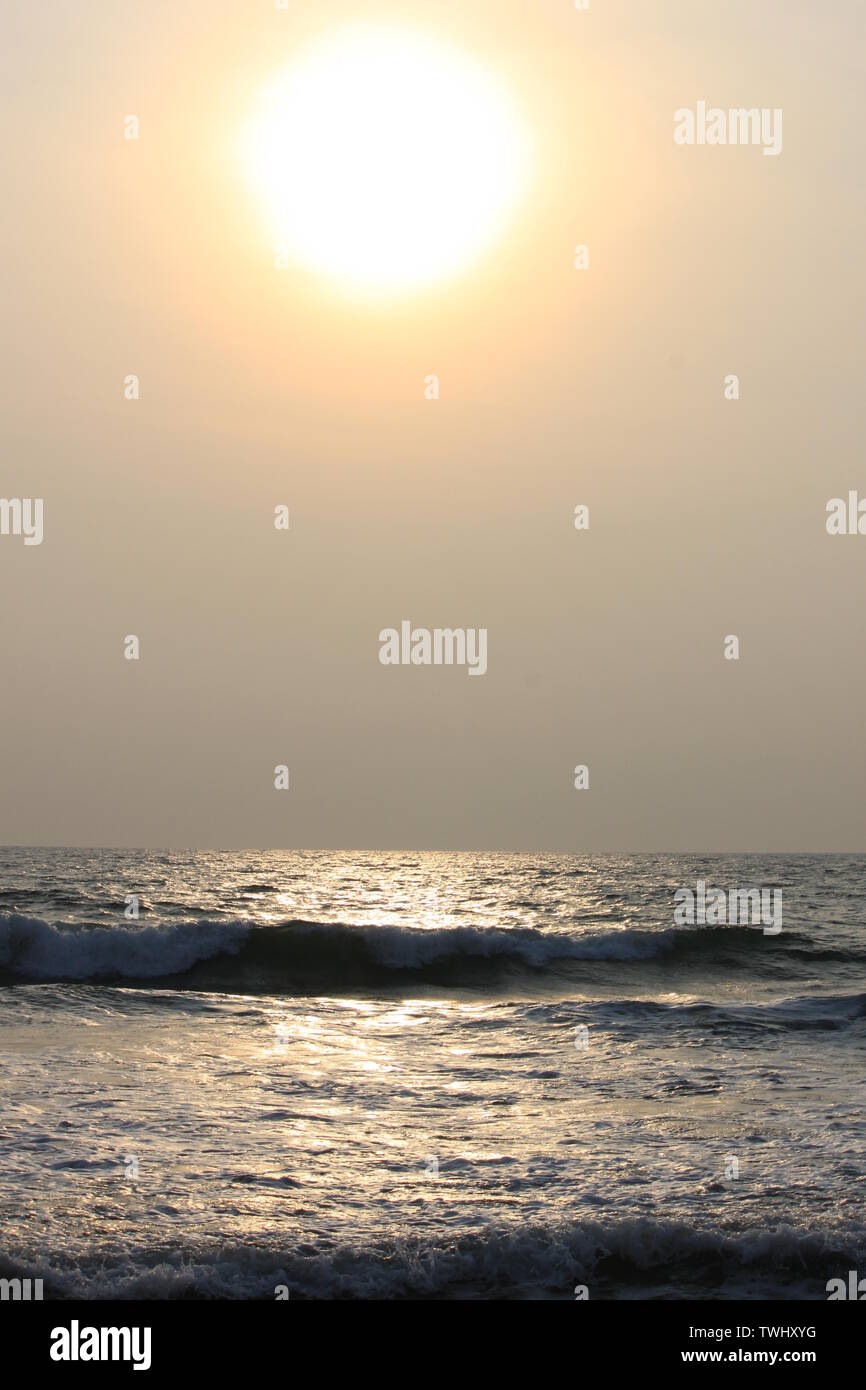 Beautiful sunset over beach in Sri Lanka Stock Photo - Alamy