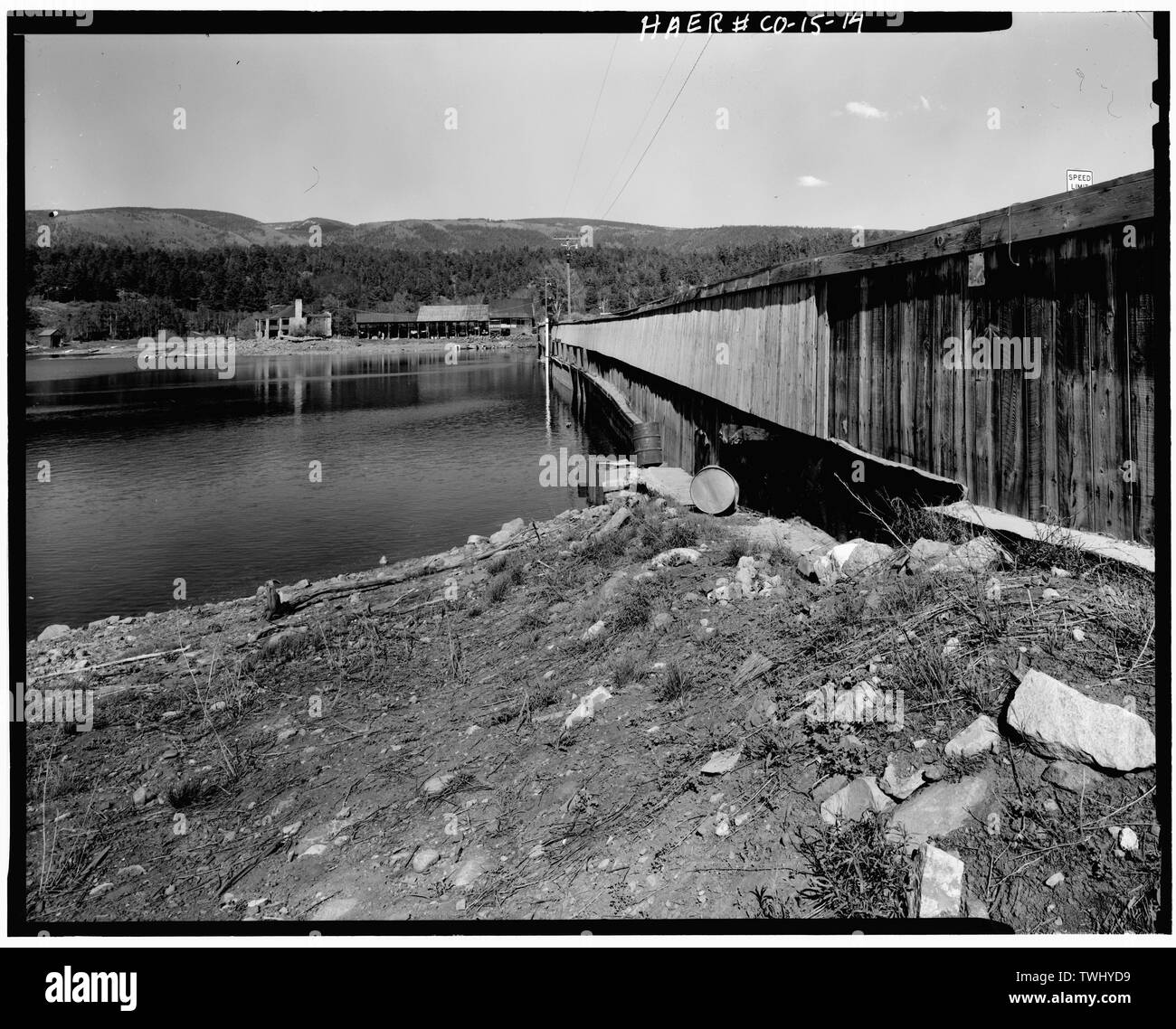 SIDE VIEW; WEST END OF UPSTREAM FACE OF DAM-1980 - Terminal Dam, Tacoma ...