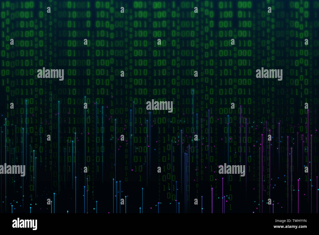 Digital matrix background for binary codes 0 and 1 Stock Photo - Alamy