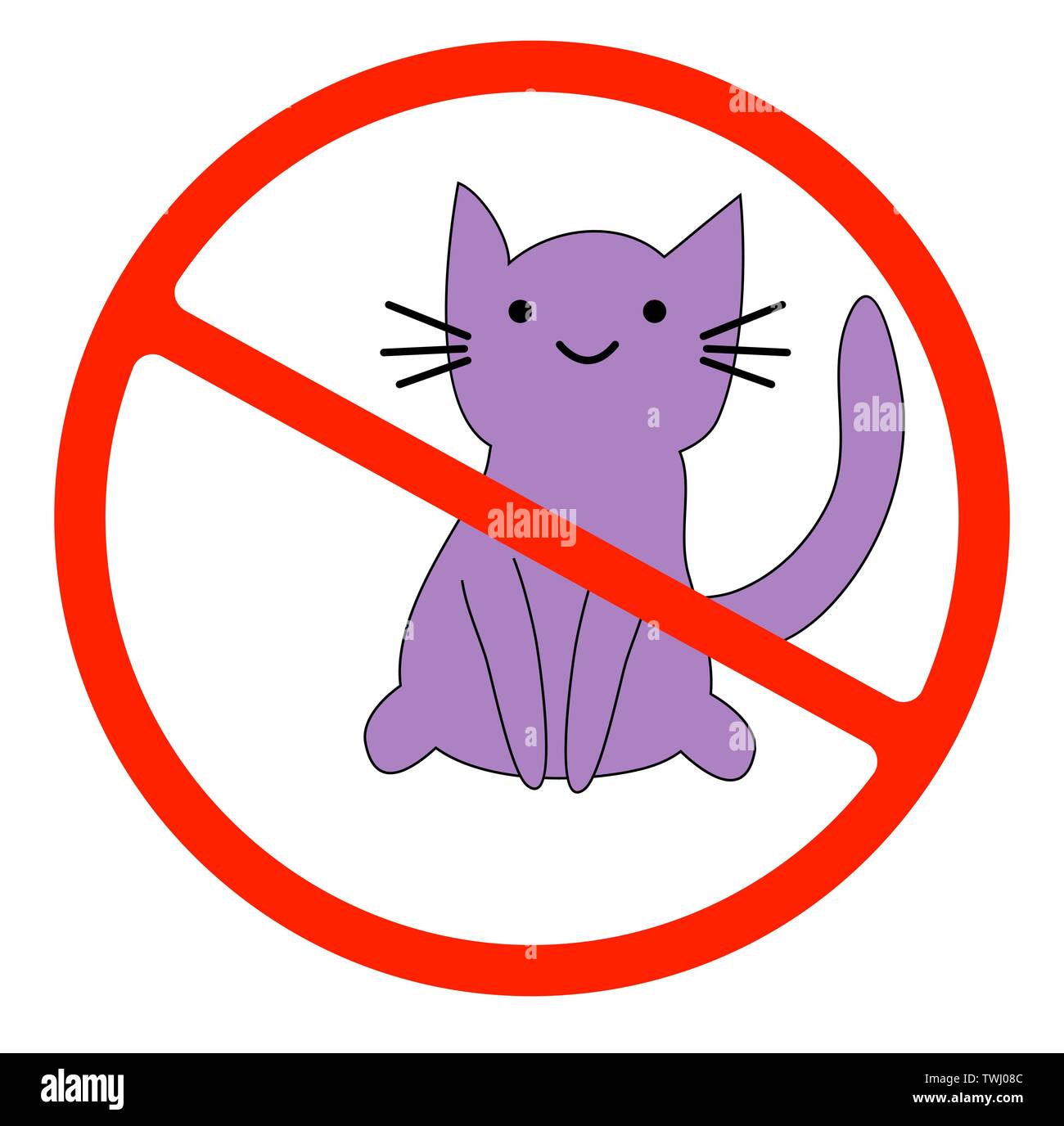No cats allowed Stock Vector Images - Alamy