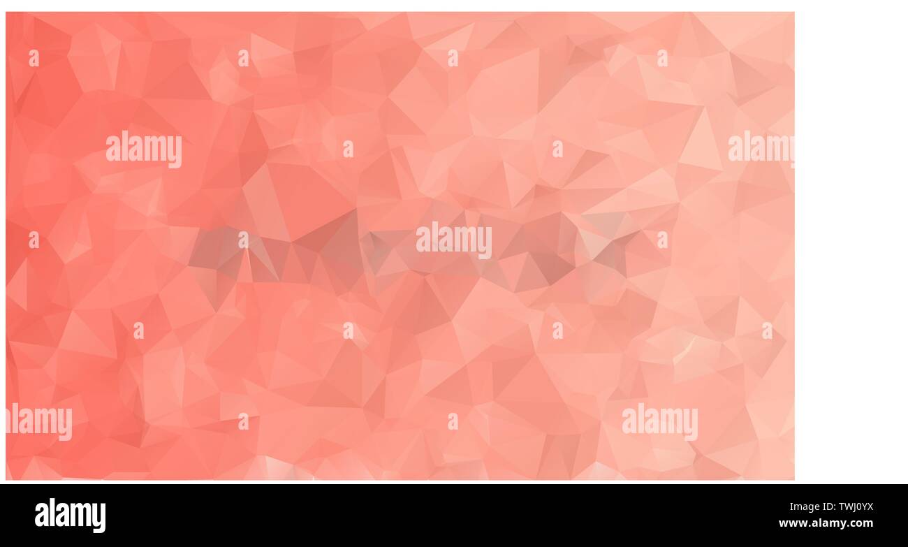 Coral color premium background. Low poly gradient shapes. Rich background, premium triangle ...
