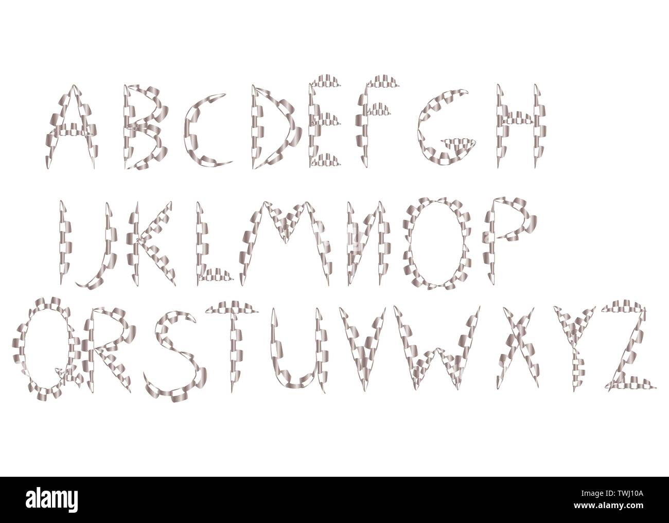 Chain letters word metal chain Stock Vector Images - Alamy