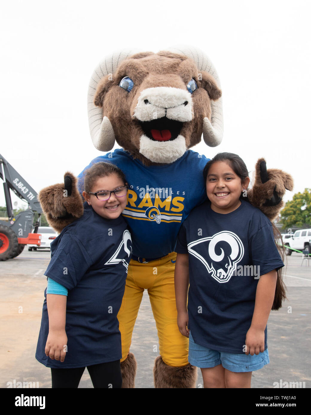 Los Angeles, United States. 14th June, 2019. Los Angeles Rams mascot ...
