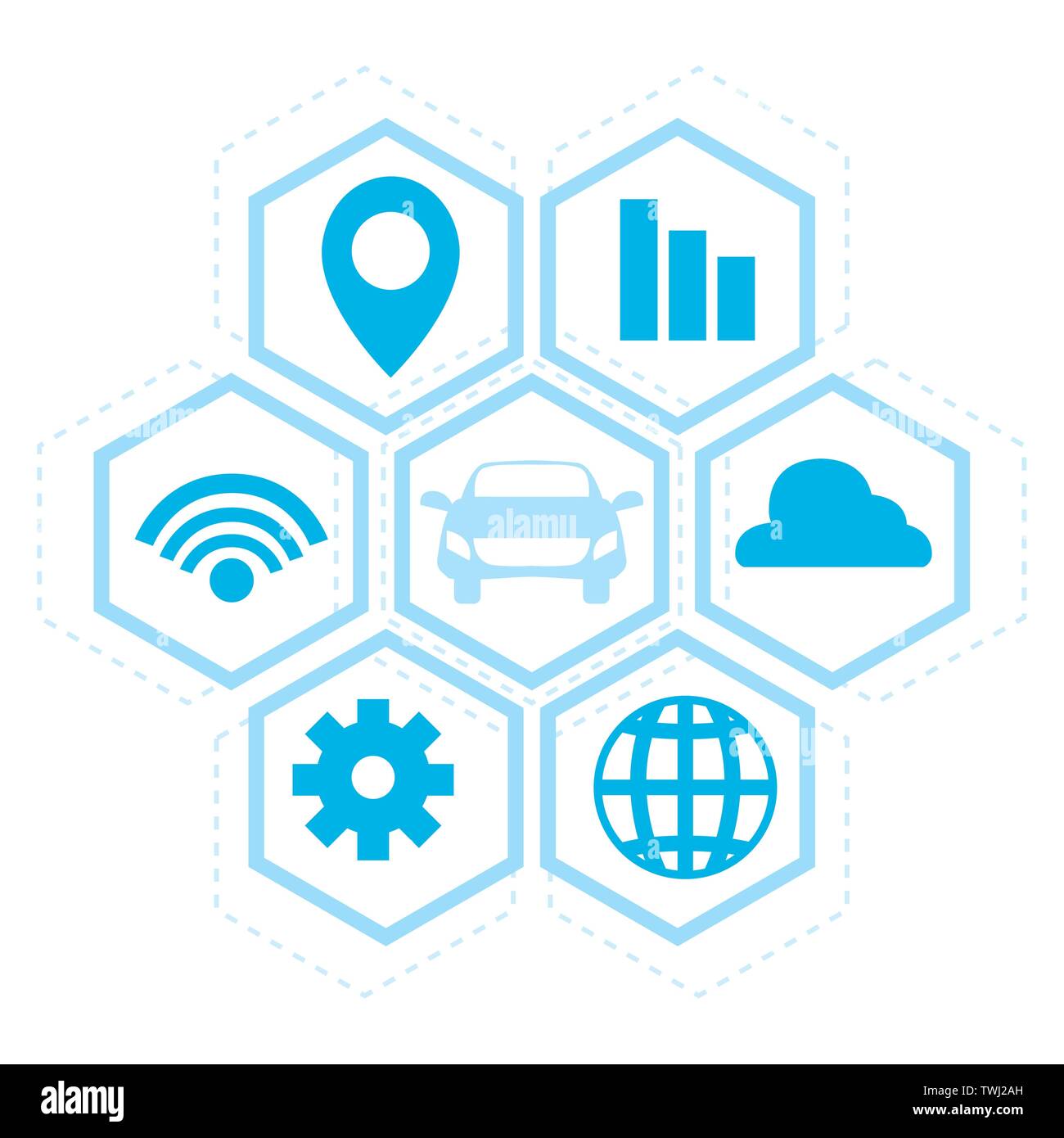 autonomous smart car vector illustration design image Stock Vector ...