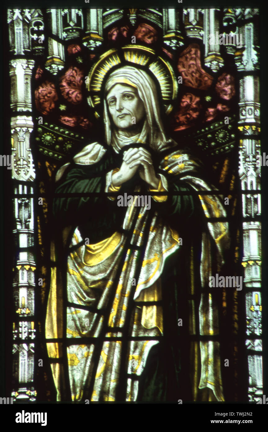 St anne stained glass window hi-res stock photography and images - Alamy