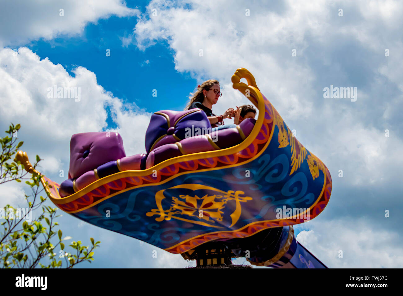 Orlando, Florida. May 10, 2019. People enjoying The Magic Carpets of ...