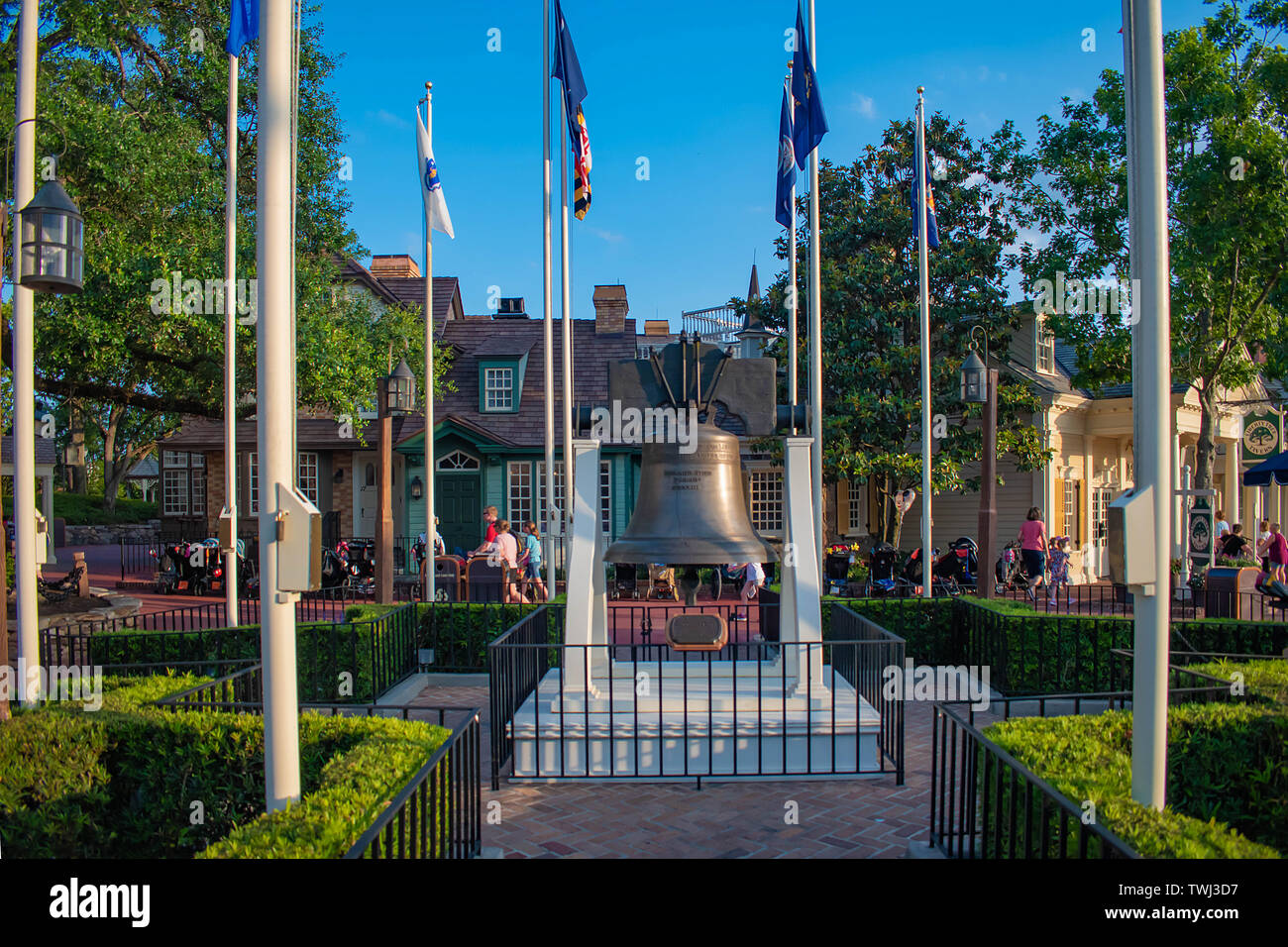 Orlando, Florida. May 10, 2019. Liberty Square in Magic Kingdom at Walt ...