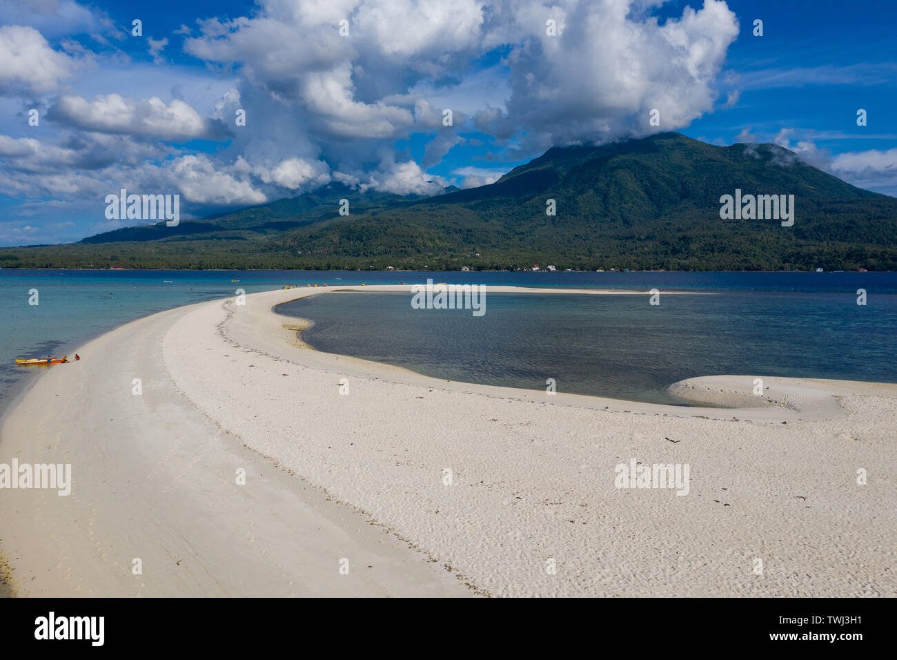 Aerial view of White Island,Camiguin,Mindanao,Philippines Stock Photo ...