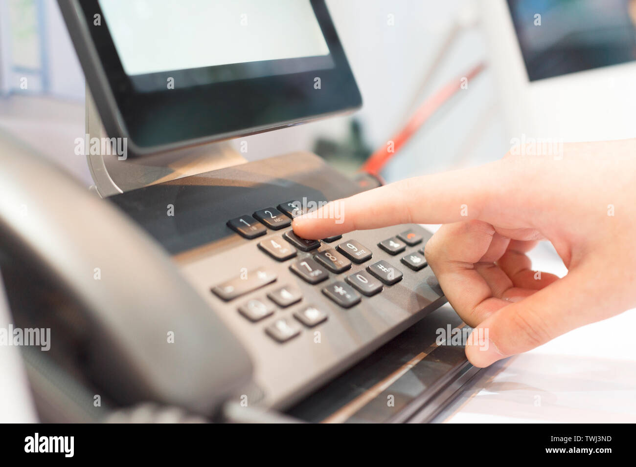 Hand using ophone on photography Stock Photo - Alamy