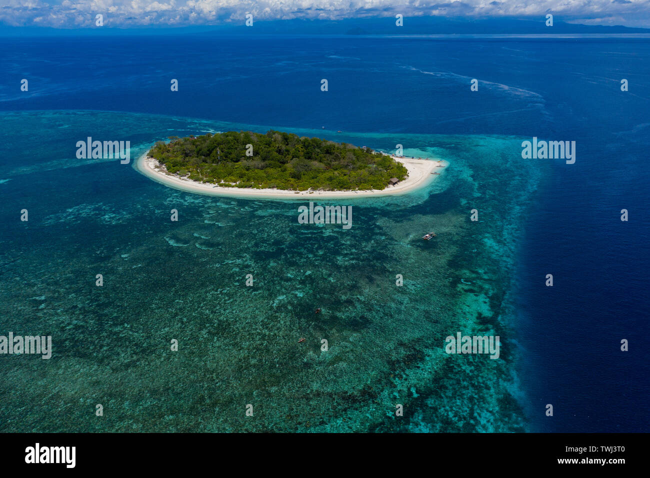 Aerial view of Mantigue Island,Camiguin,Mindanao,Philippines Stock ...