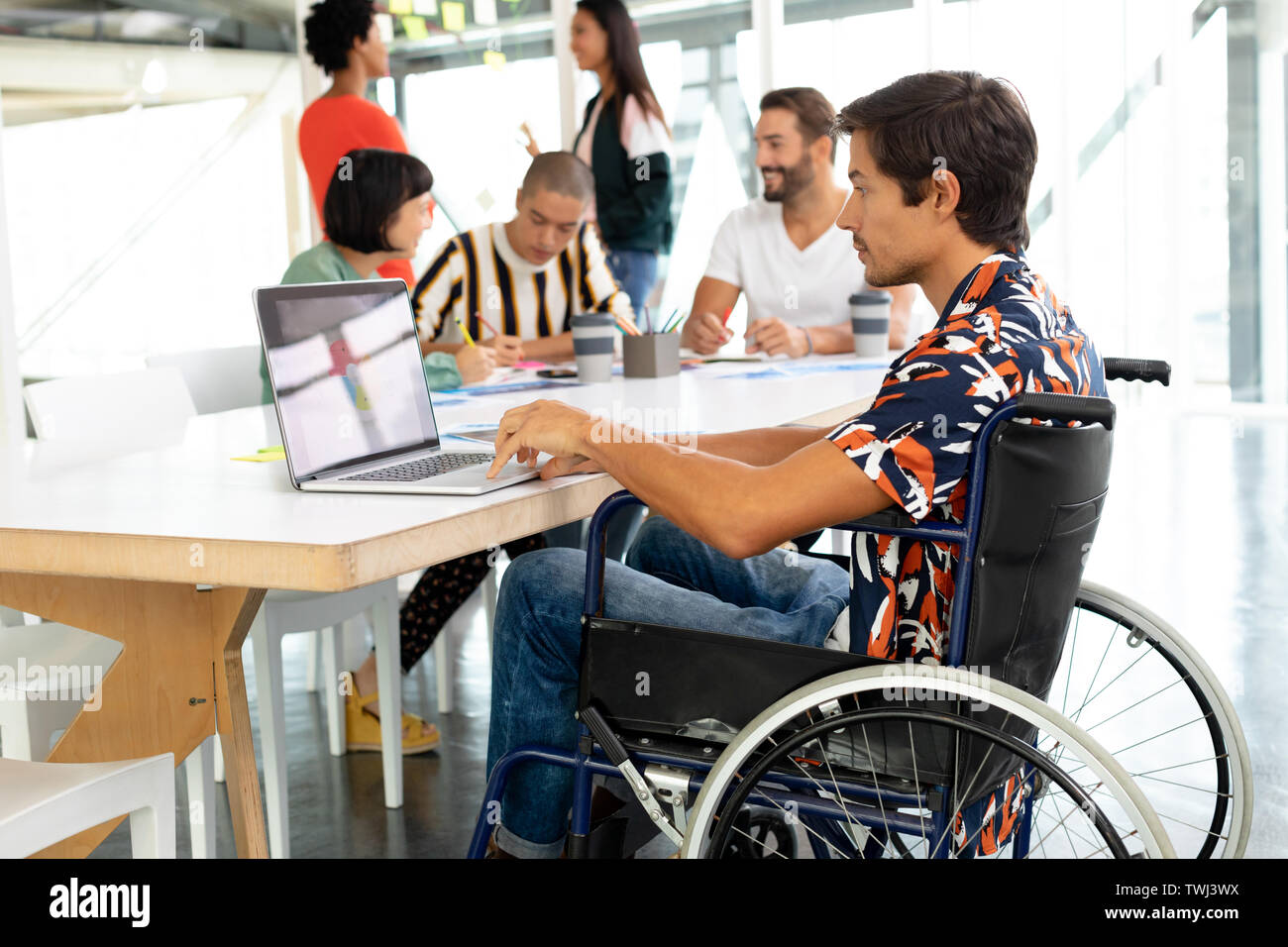 Disabled asian woman in hi-res stock photography and images - Alamy