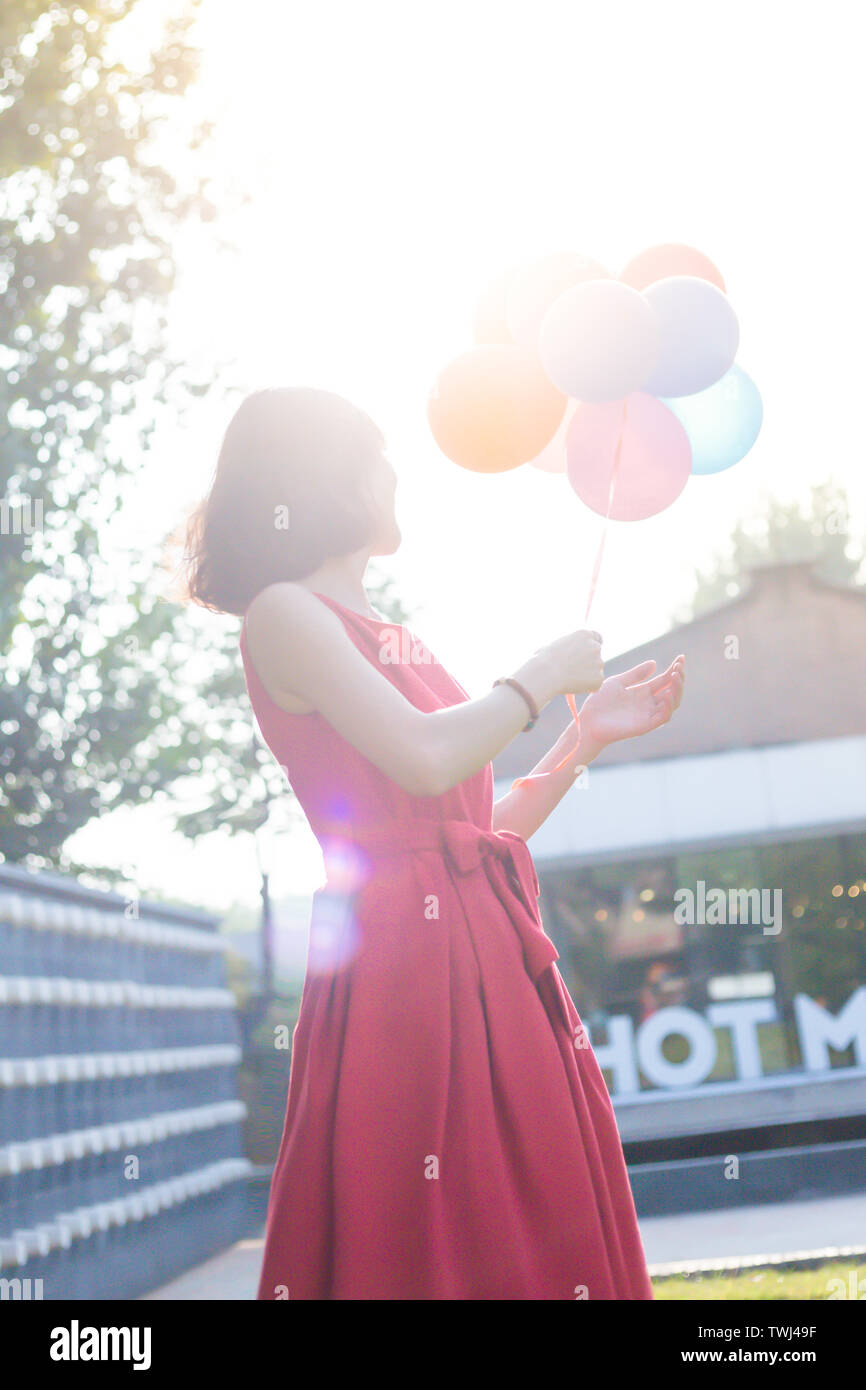 Girl with maiden backlight light fresh hi-res stock photography and ...