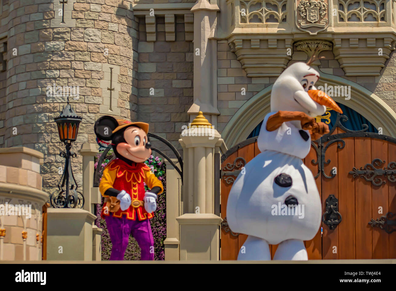 Orlando, Florida. May 17, 2019. Mickey and Olaf on Mickey's Royal ...