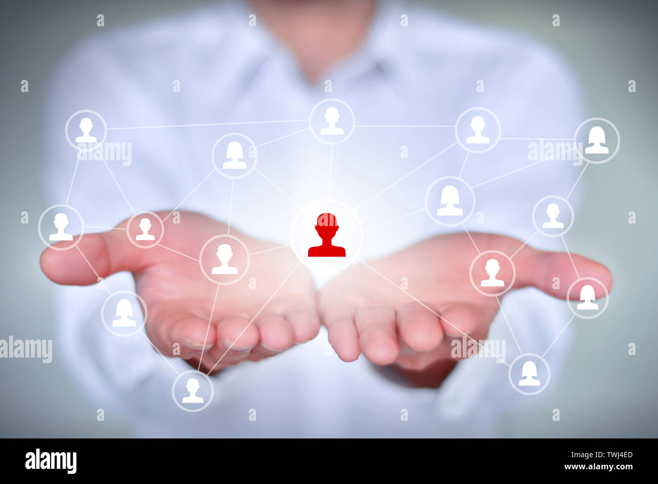 Concept Creative Map of Recruitment, Interpersonal Network, Social Net ...