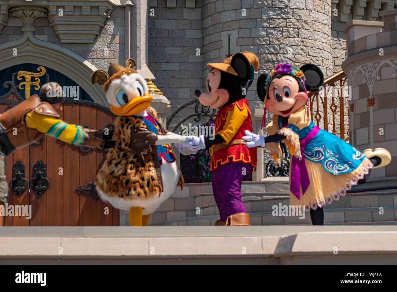 Orlando, Florida. May 17, 2019. Mickey, Donald and Minnie on Mickey's ...