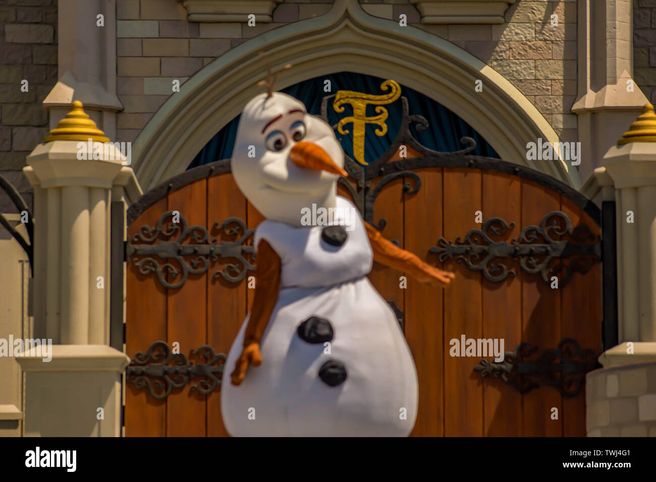Orlando, Florida. May 17, 2019. Olaf on Mickey's Royal Friendship Faire ...