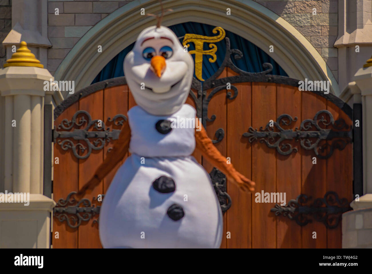 Orlando, Florida. May 17, 2019. Olaf on Mickey's Royal Friendship Faire ...