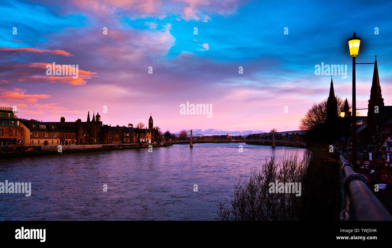 Scottish Highlands morning Stock Photo - Alamy