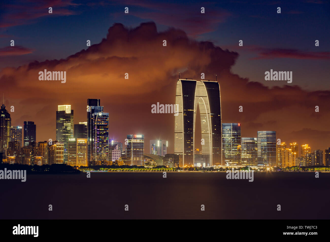 City buildings jinji lake hi-res stock photography and images - Alamy