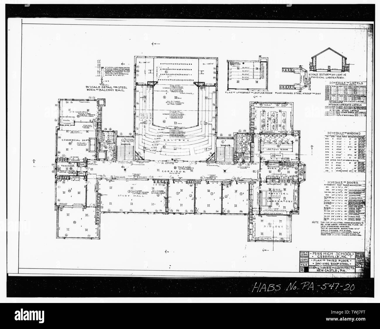 School Blueprints Drawing
