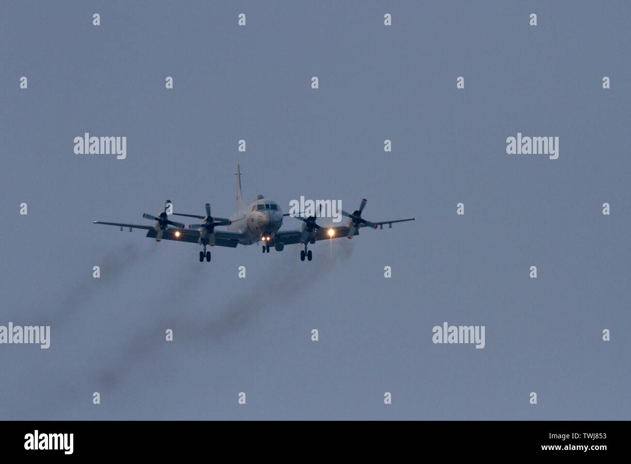 A Lockheed P-3C Orion reconnaissance aircraft with Fleet Air-wing 4 of ...