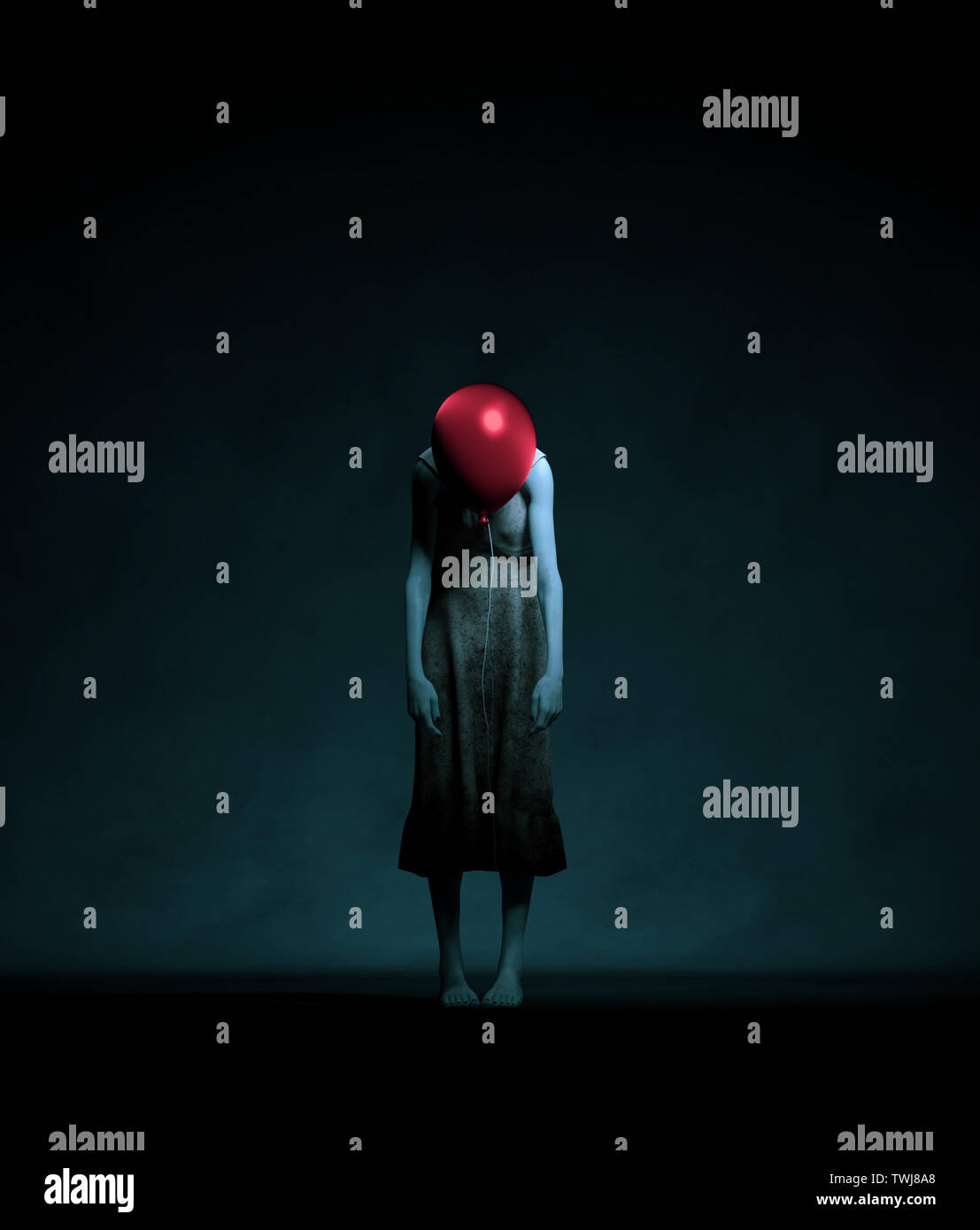 Spooky red balloon hi-res stock photography and images - Alamy