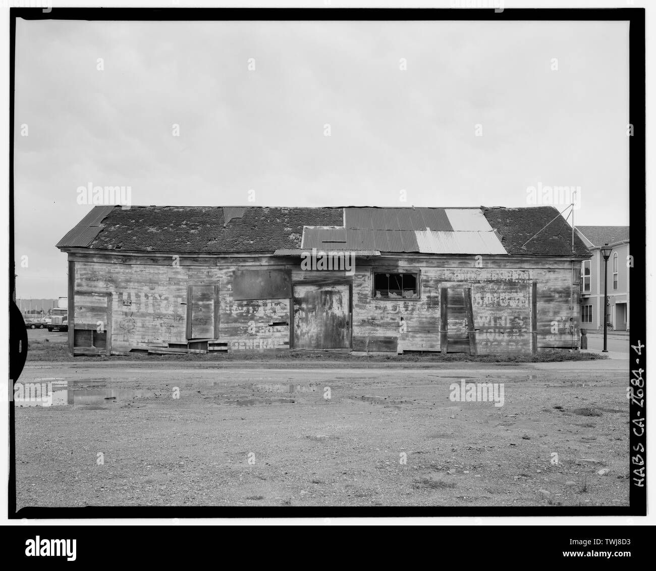 Side elevation, Our Corner Saloon, view to east-northeast (135mm lens ...
