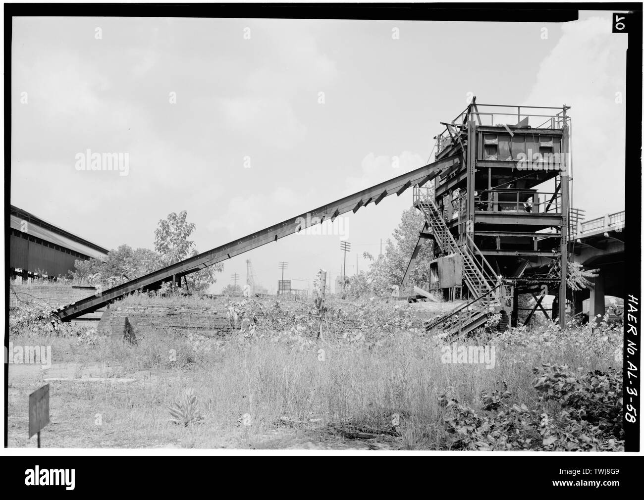 Side view (east) of No. 2 Furnace Kinney-Osborne slag granulator ...