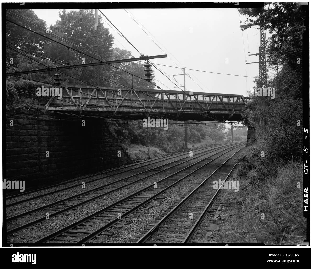 Side view of bridge, looking W. - Beachside Avenue Bridge, Westport ...
