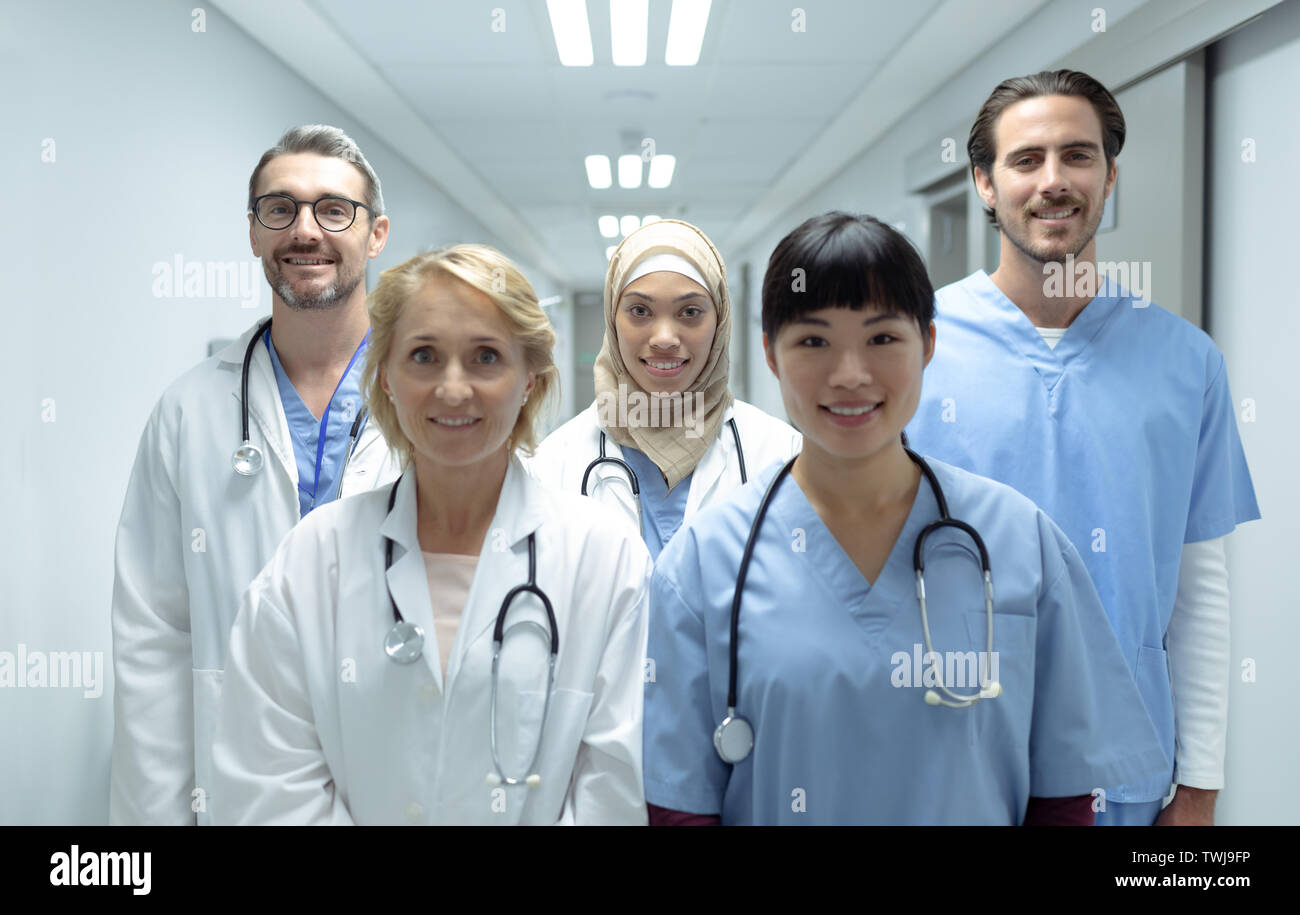 Medical teams standing in the corridor at hospital Stock Photo - Alamy