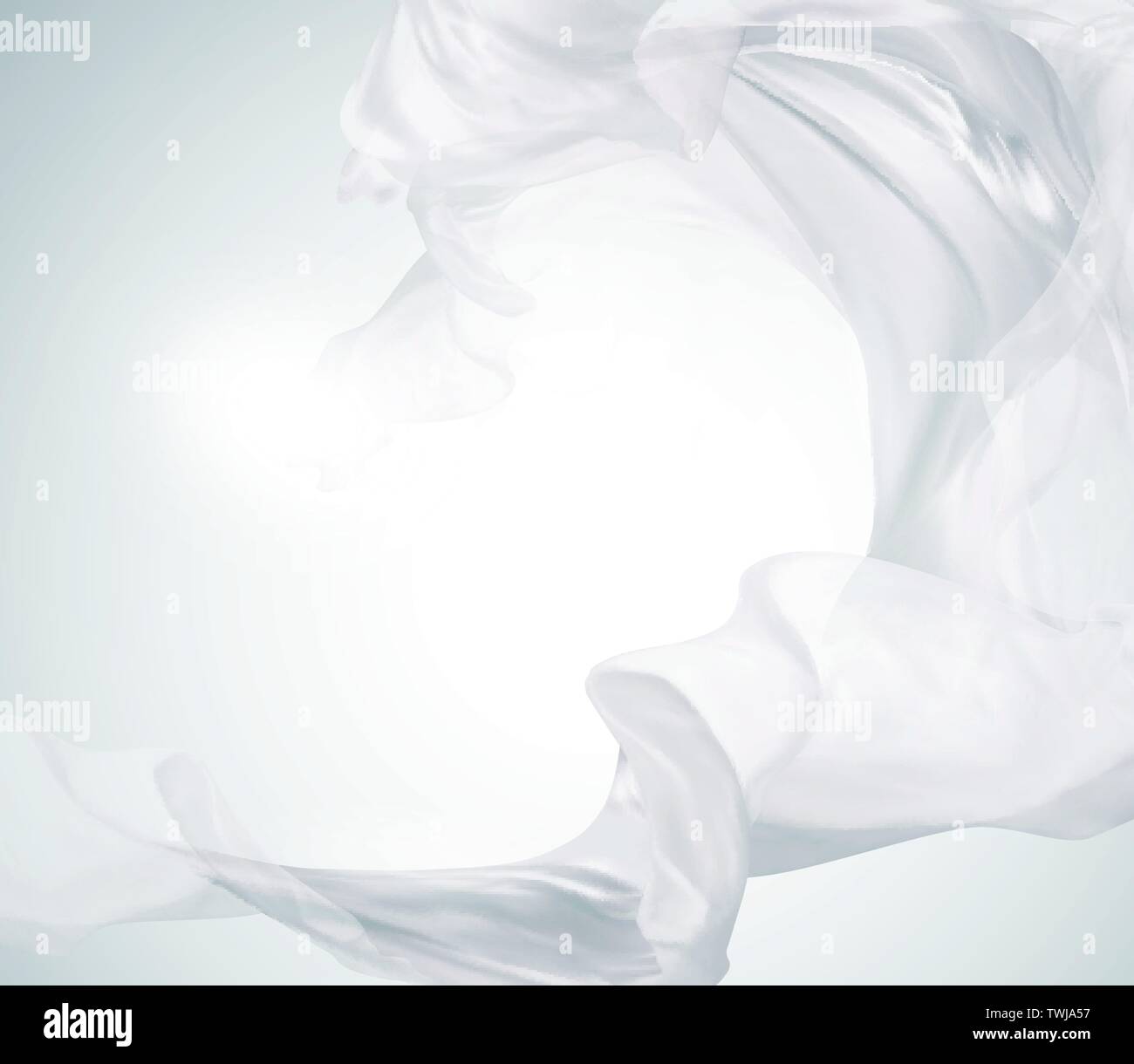 White flying satin texture in 3d illustration Stock Vector Image & Art ...