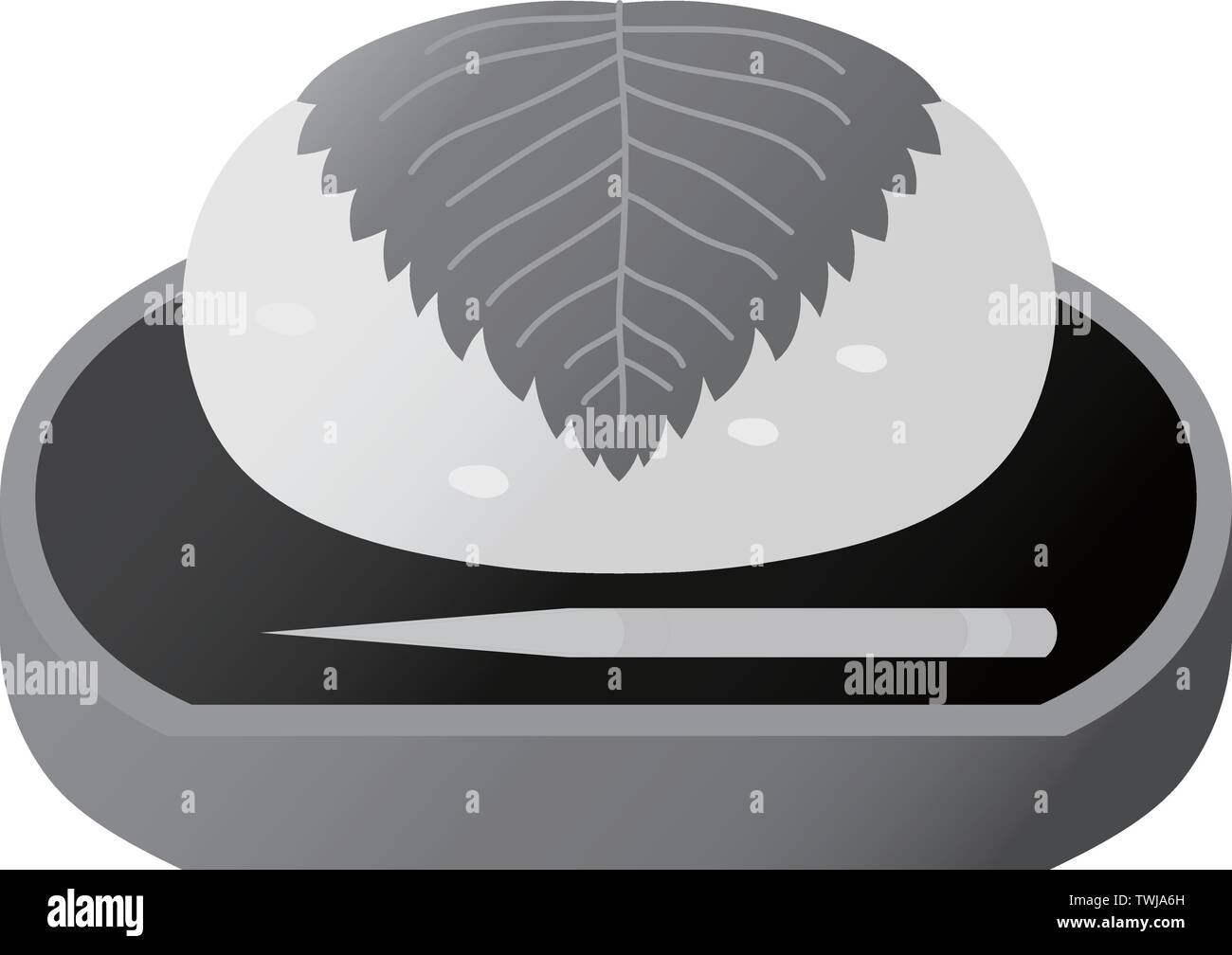 This is an illustration of rice sweets in Japan called Sakura - mochi ...