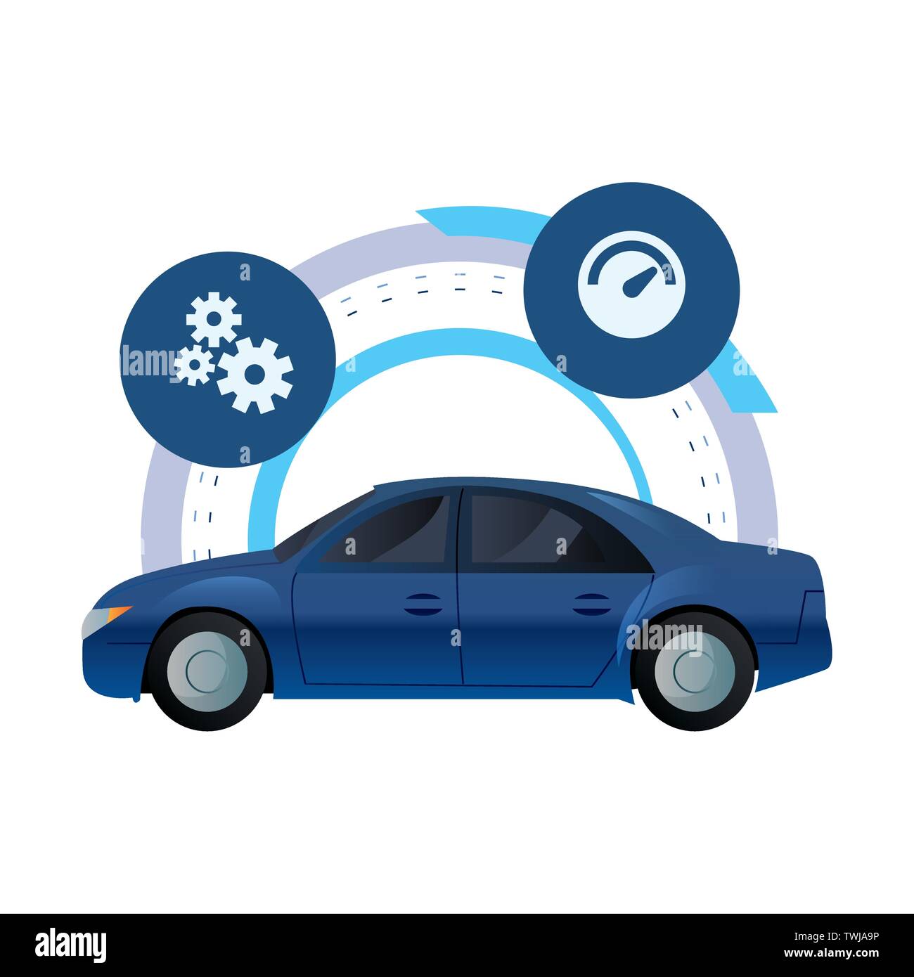 autonomous smart car vector illustration design image Stock Vector ...